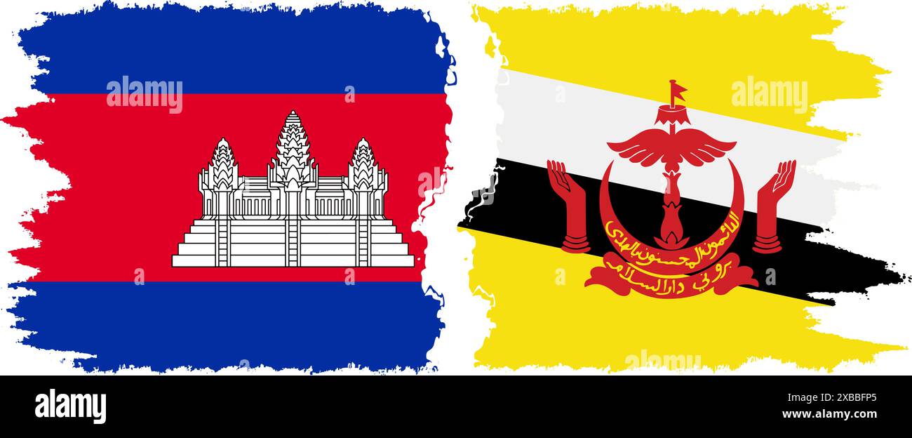 Brunei and Cambodia grunge flags connection, vector Stock Vector Image ... Brunei and Cambodia grunge flags connection, vector Stock Vector Image ...