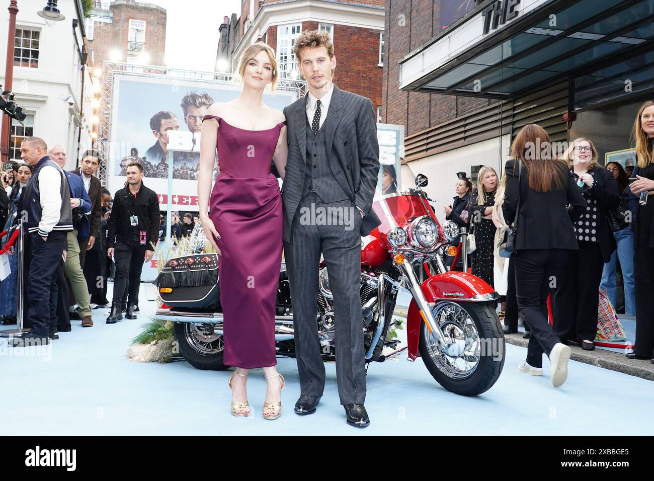 Jodie Comer and Austin Butler attend a gala screening of The Bikeriders, at the Curzon Mayfair ...