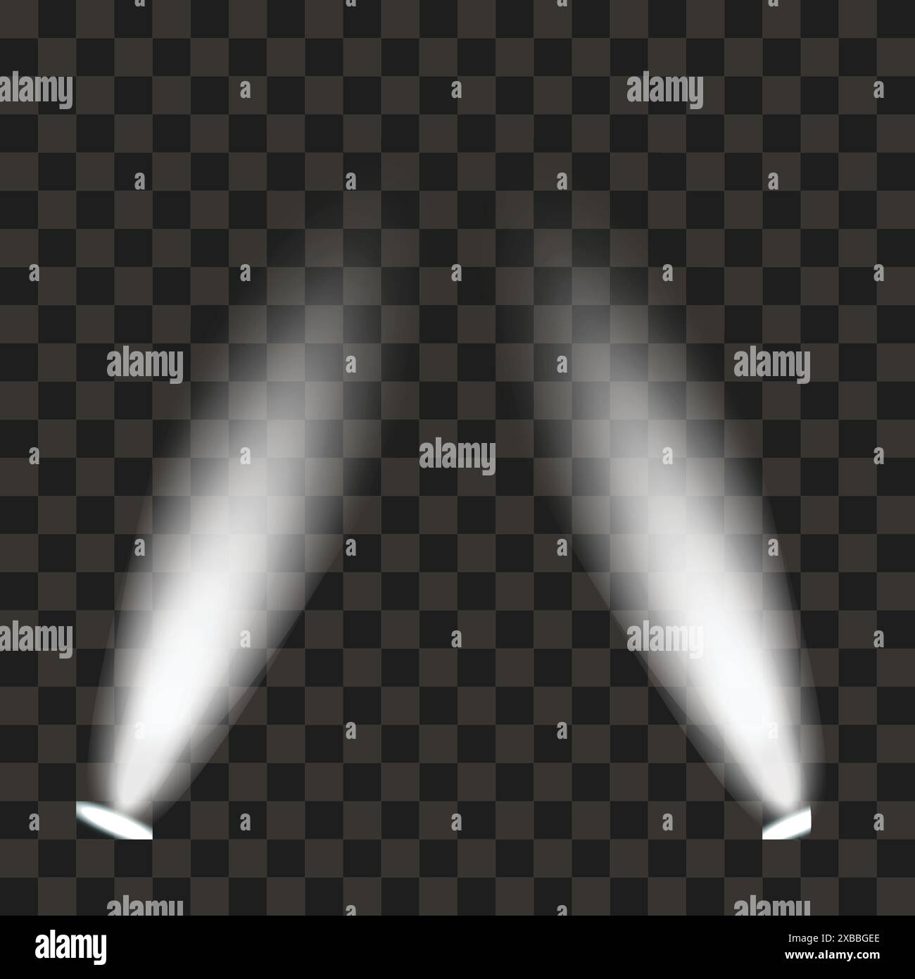 white two spot light, spotlights transparent background, stage illuminated light Stock Vector ...
