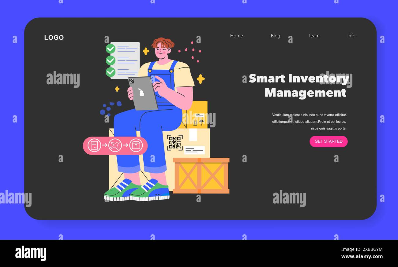 Retail technology concept. Streamlining warehouse processes with ... Retail technology concept. Streamlining warehouse processes with ...