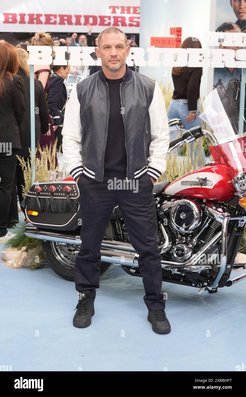 Tom Hardy attends a gala screening of The Bikeriders, at the Curzon ...