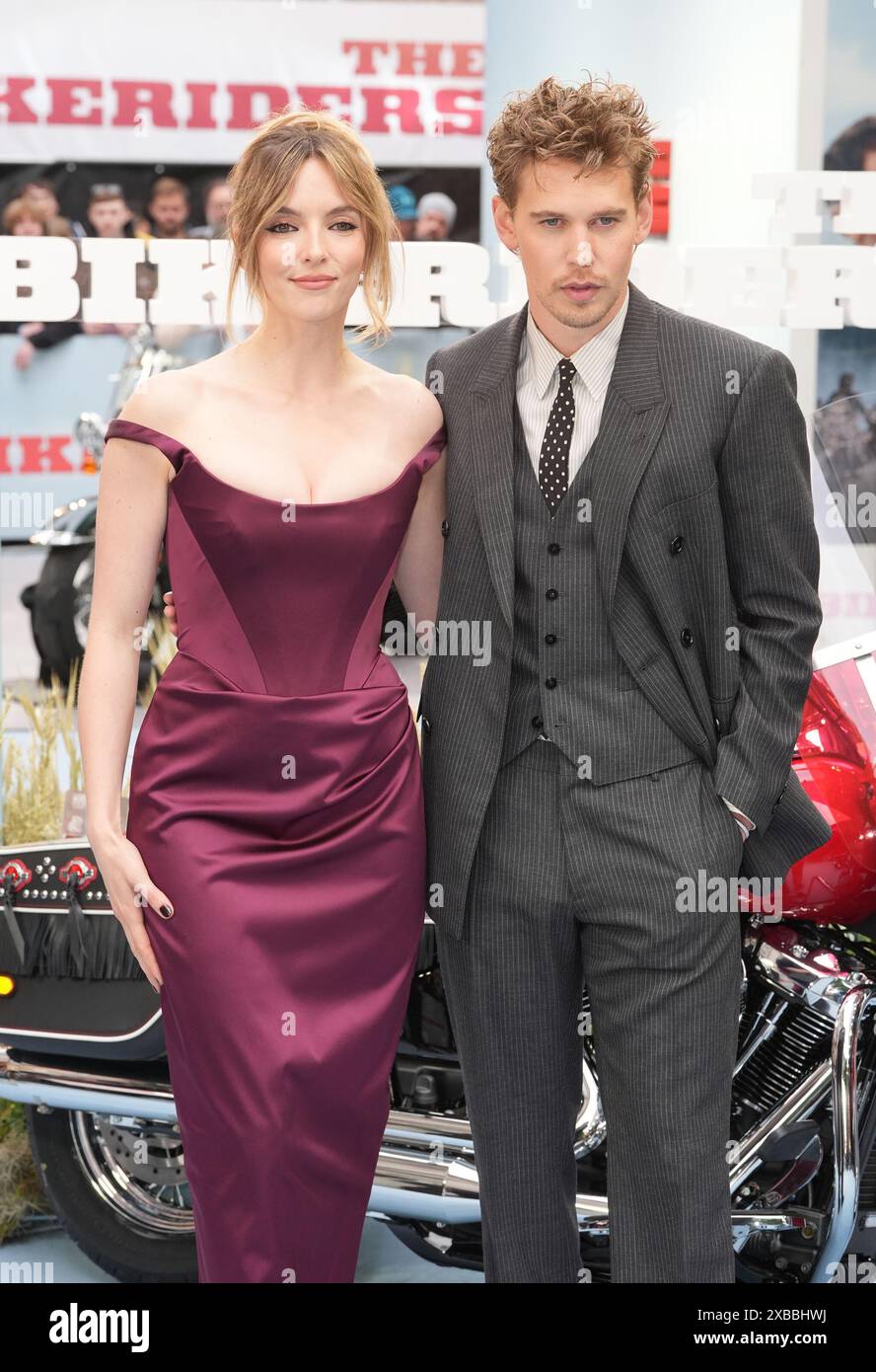 Jodie Comer and Austin Butler attend a gala screening of The Bikeriders, at the Curzon Mayfair ...
