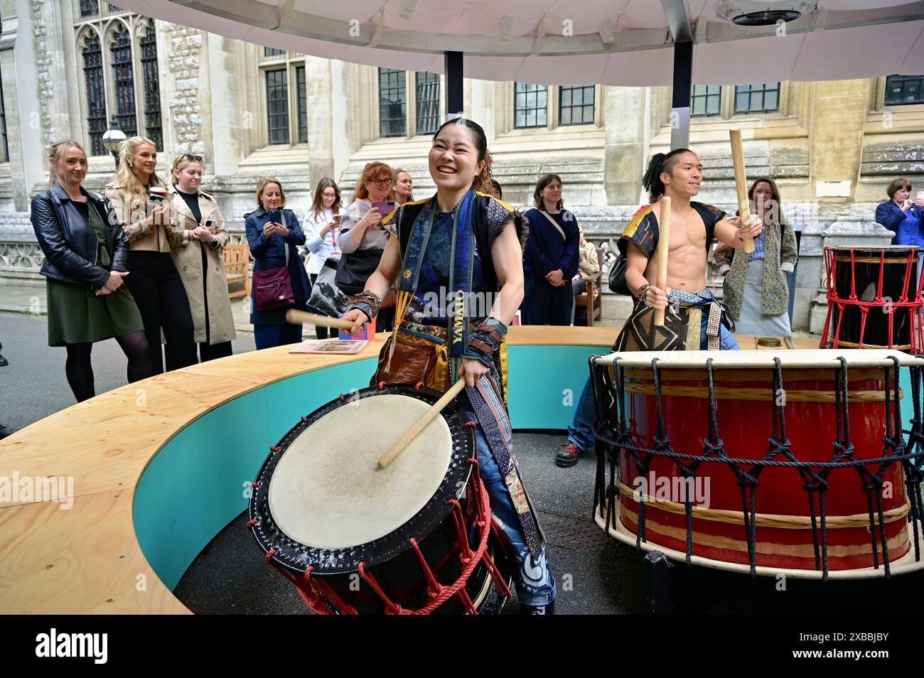 LONDON, UK. 11th June, 2024. AMATO: The Drummers of Japan showcase at ...