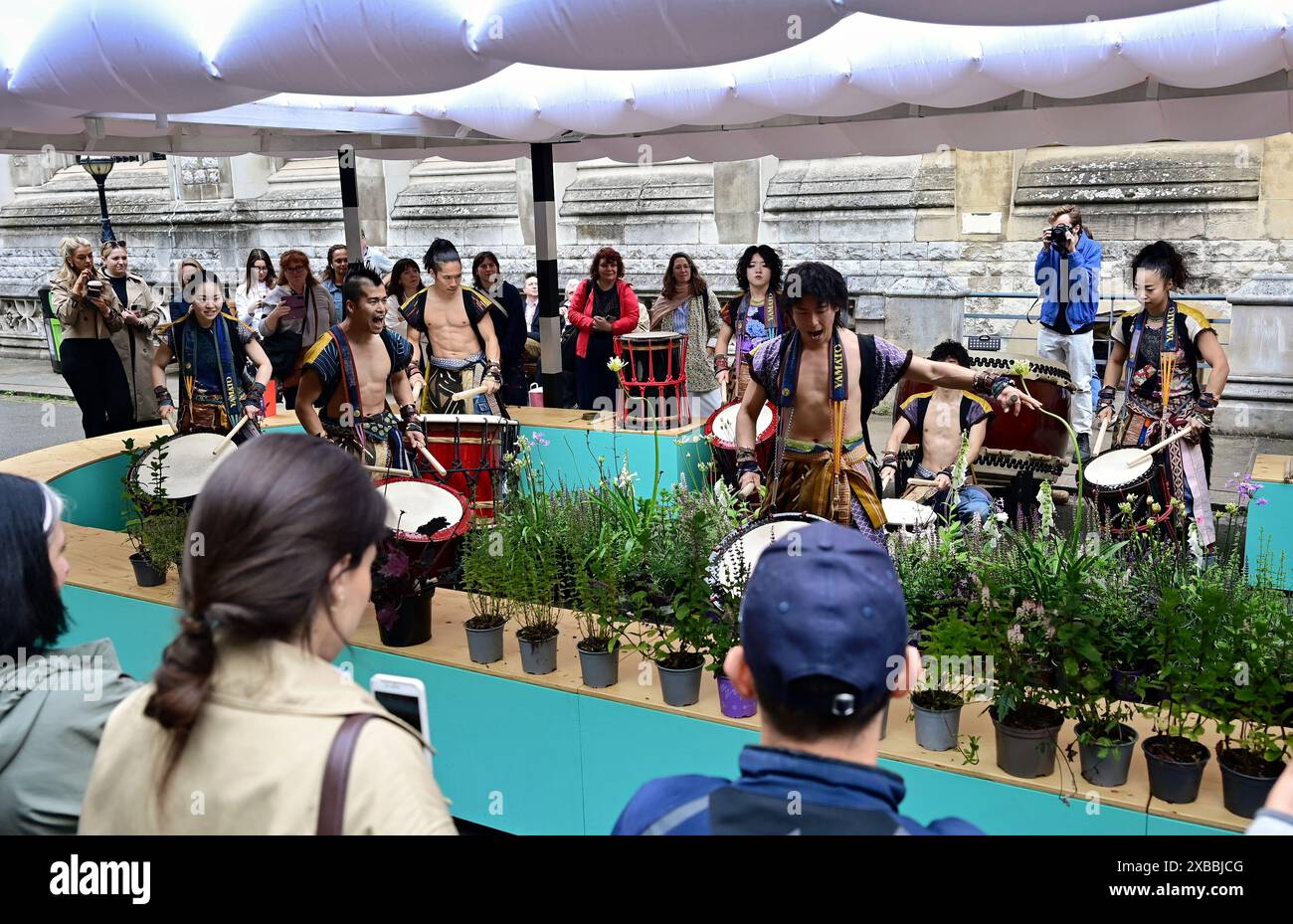 LONDON, UK. 11th June, 2024. AMATO: The Drummers of Japan showcase at ...