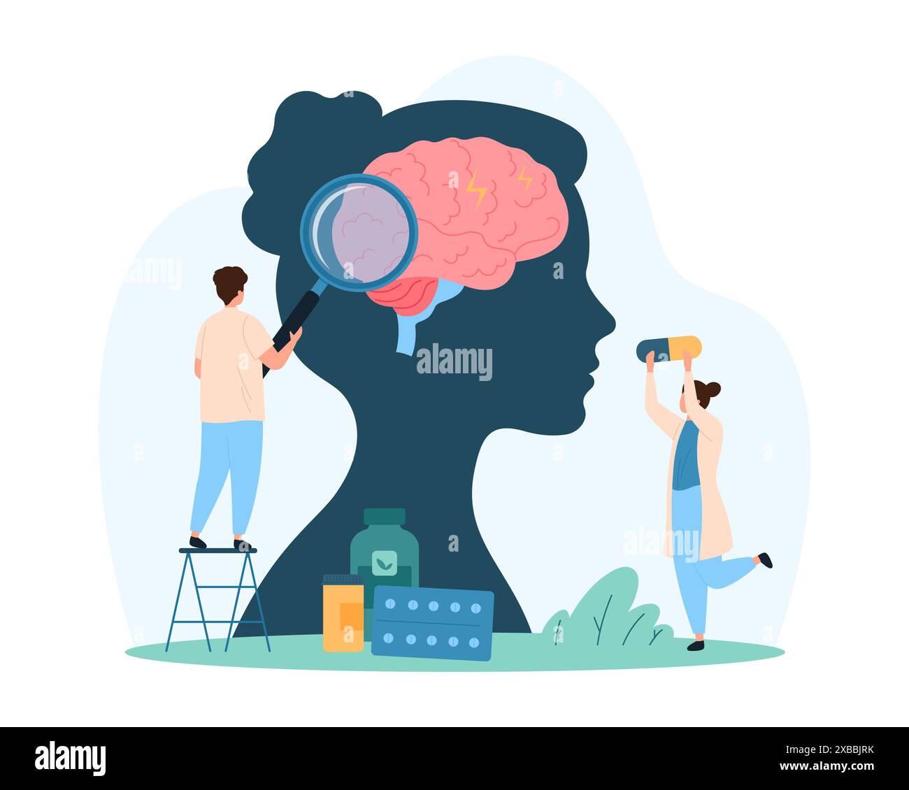 Diagnosis and treatment of headache, hospital examination of patients ...