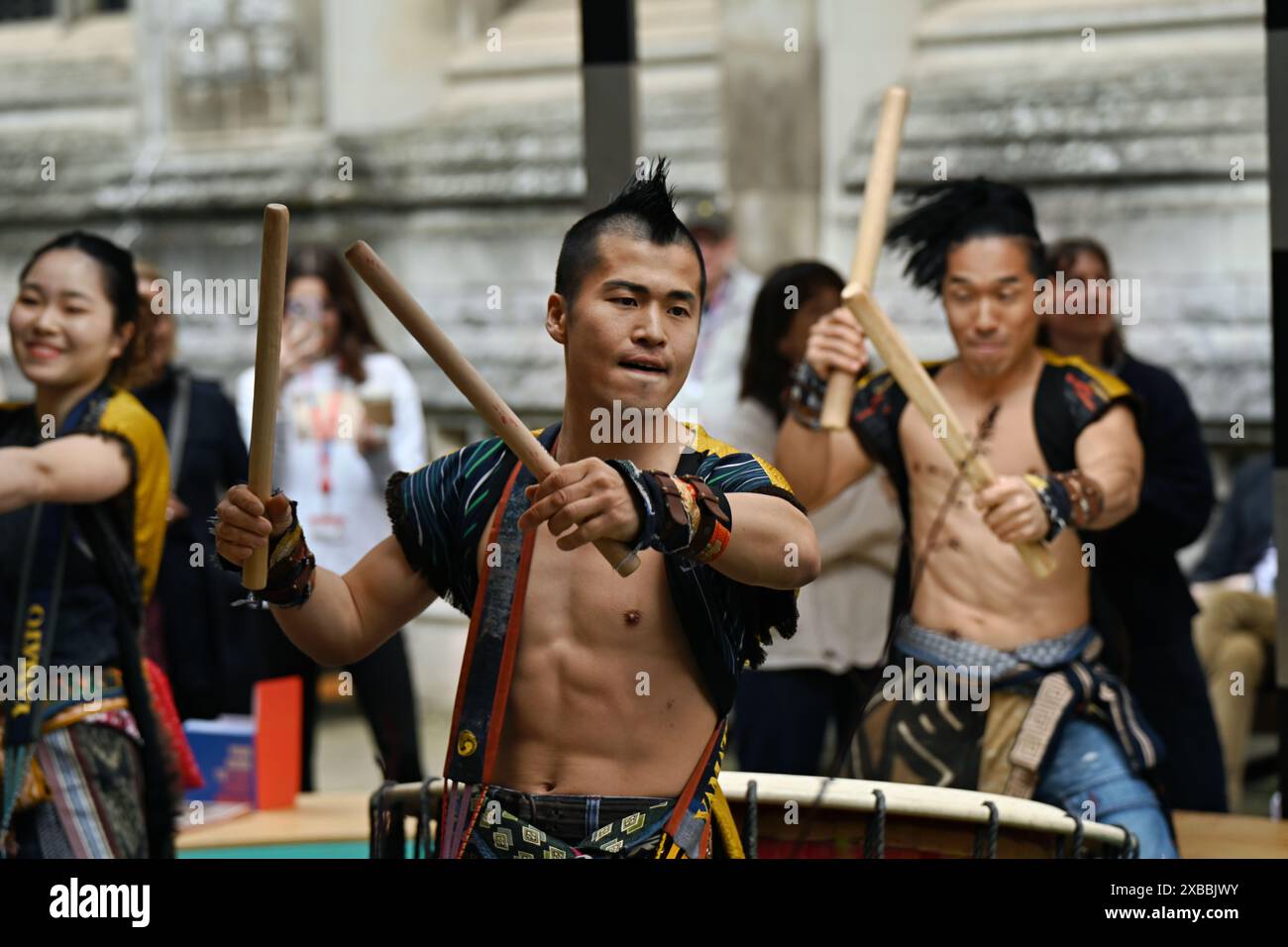 LONDON, UK. 11th June, 2024. AMATO: The Drummers of Japan showcase at ...