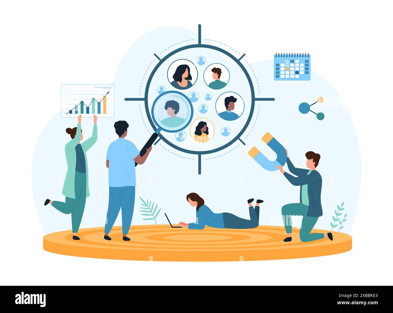 Sociology research, focus group of customers analysis. Tiny ...