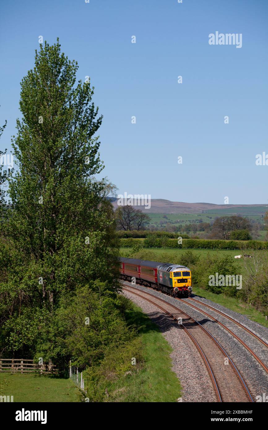 class 47 diesel locomotive 47580 hauling a west coast railway company charter train on the ...