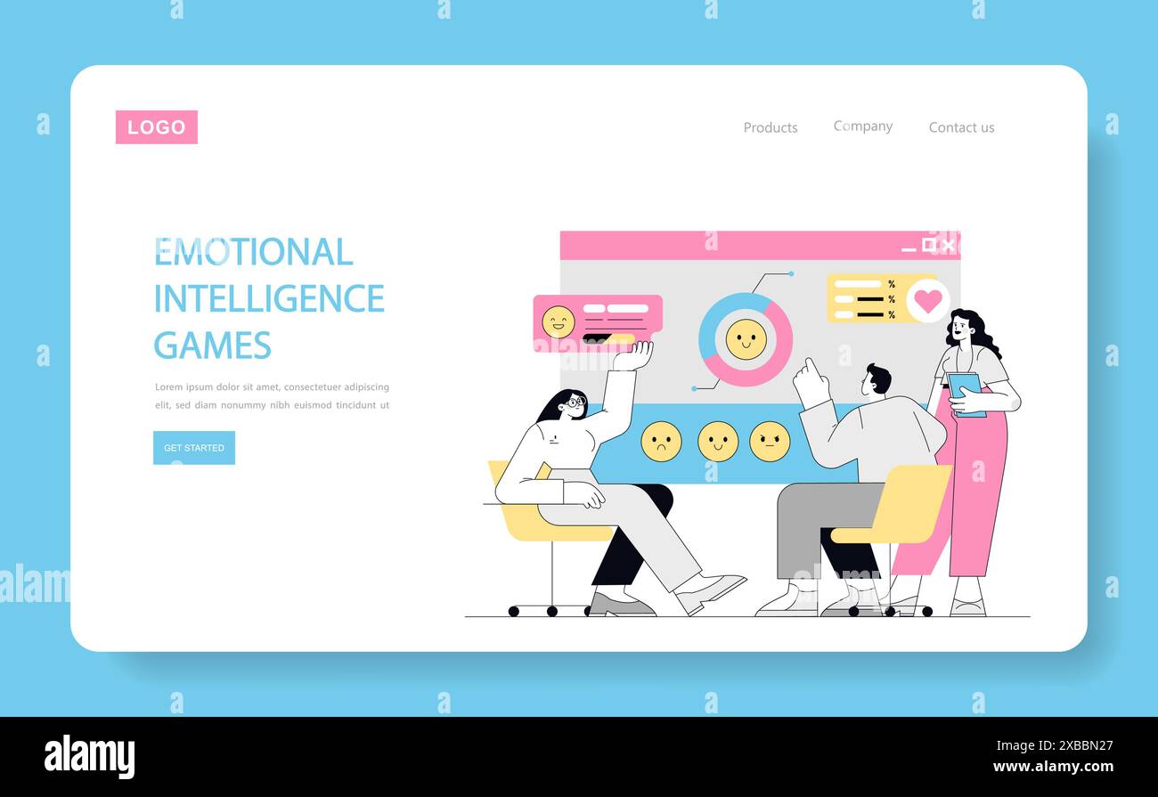 Emotional intelligence games concept. Characters engage in therapy ...