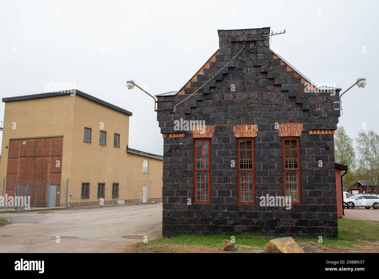 A beautiful old house built of copper slag from the production of ...