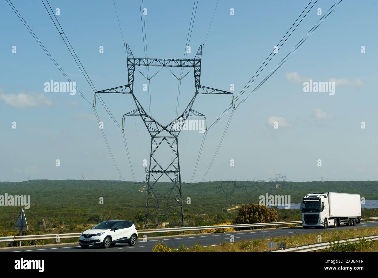 Driving under electric line hi-res stock photography and images - Alamy
