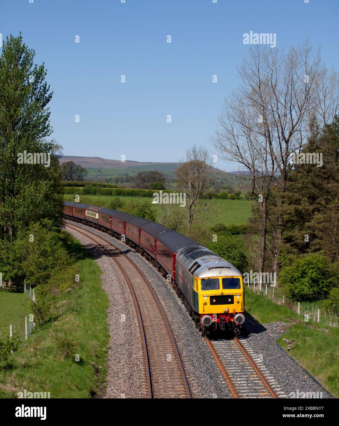 class 47 diesel locomotive 47580 hauling a west coast railway company charter train on the ...