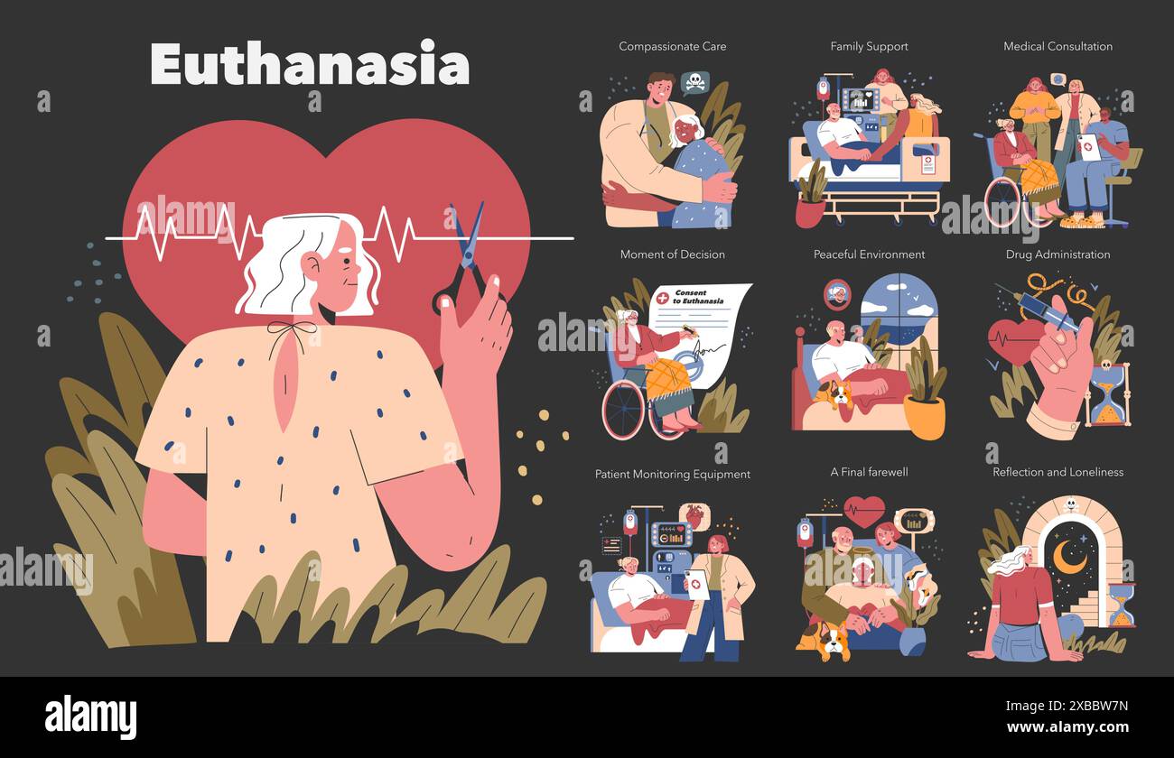 Assisted suicide Stock Vector Images - Alamy