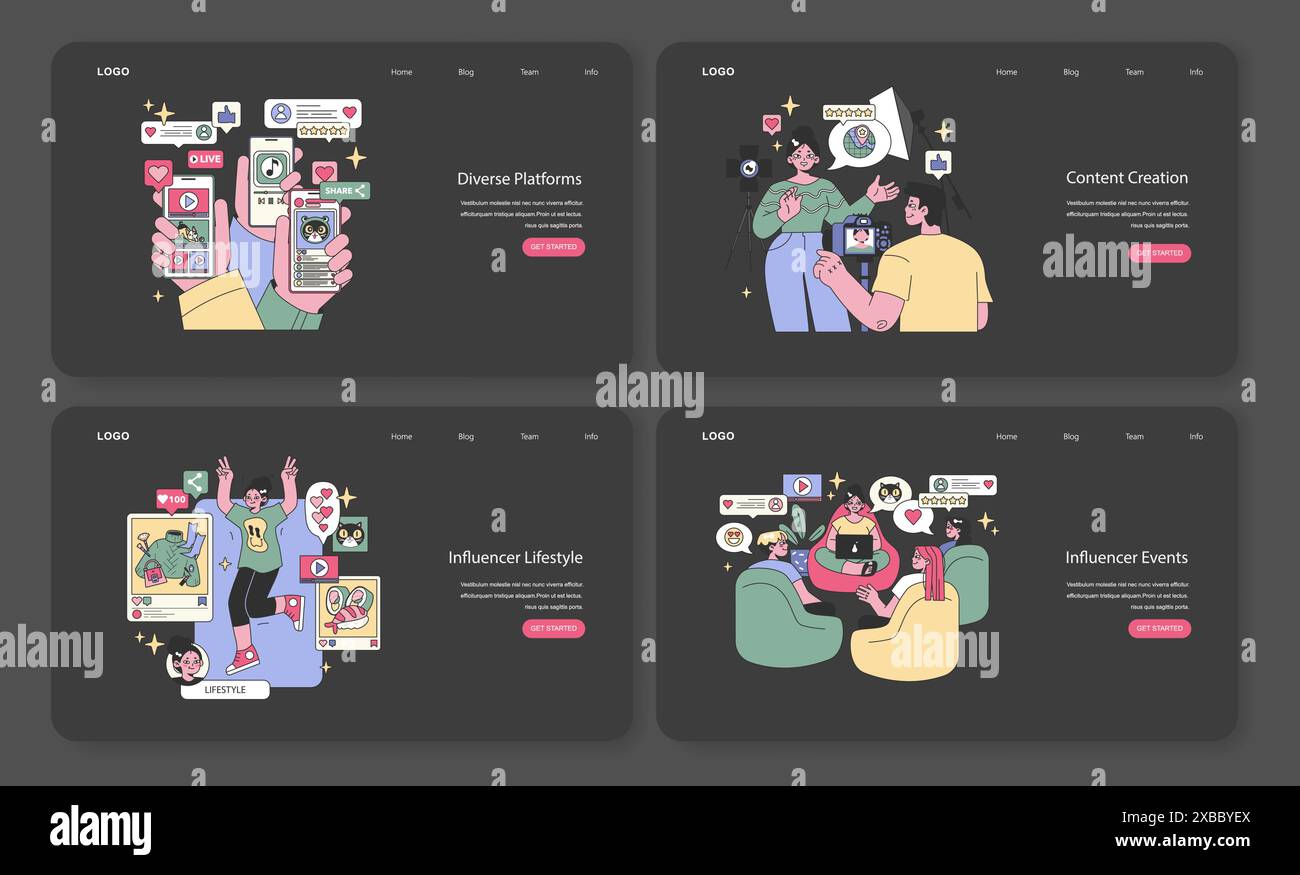 Influencer recording video through hi-res stock photography and images ...