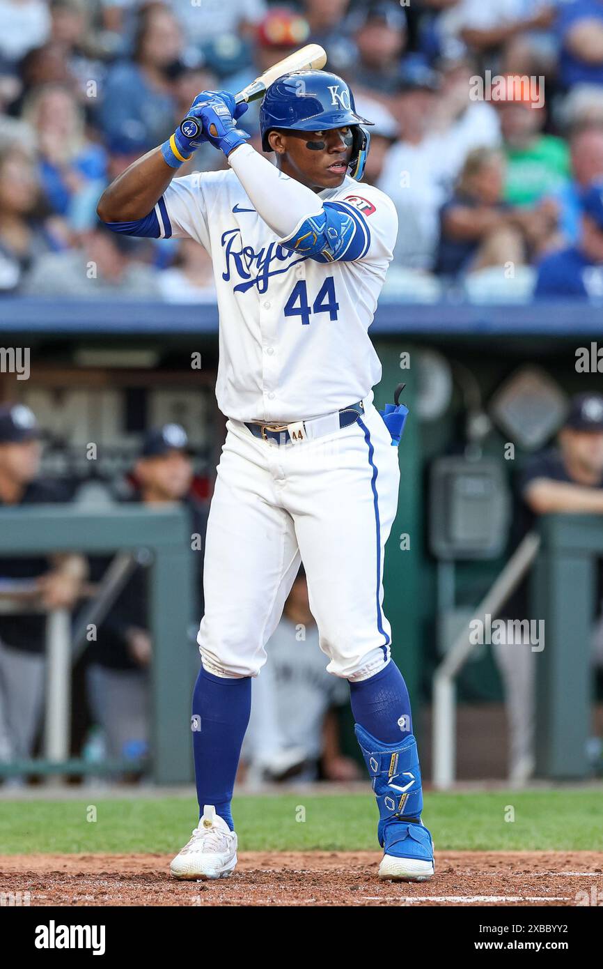 Kansas City, MO, USA. 10th June, 2024. Kansas City Royals outfielder ...