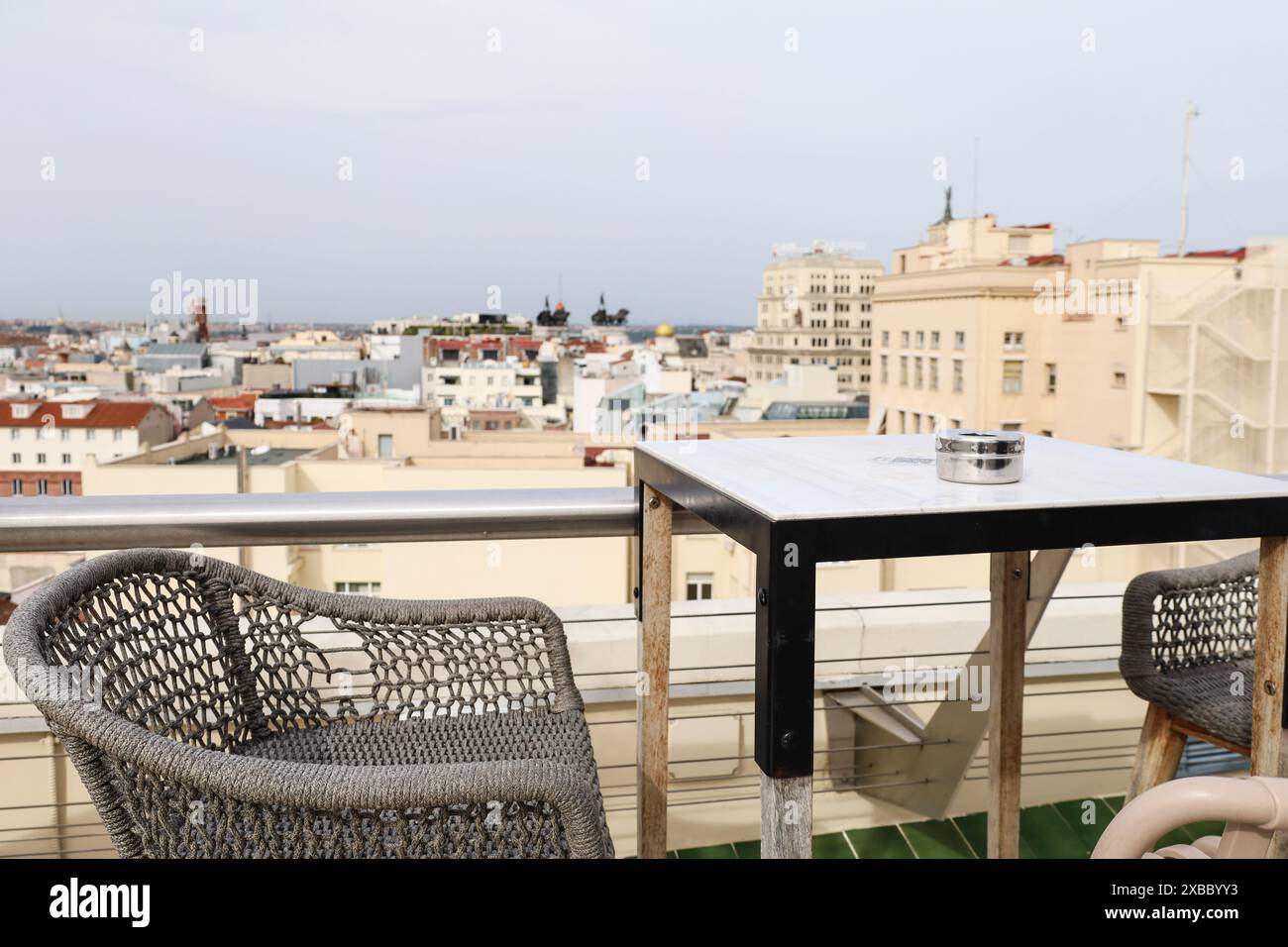 Madrid, Spain- April 8, 2024: Azotea rooftop cafe in Circulo de Bellas ...