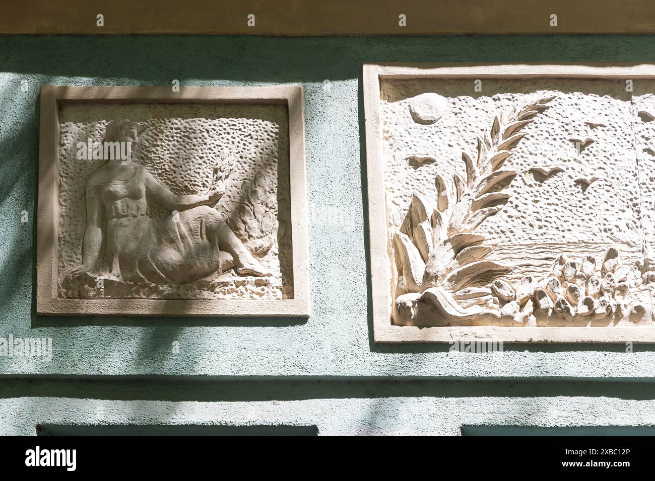 Barcelona, Spain - May 2, 2024, House with bas-relief at - C/ de Roger ...
