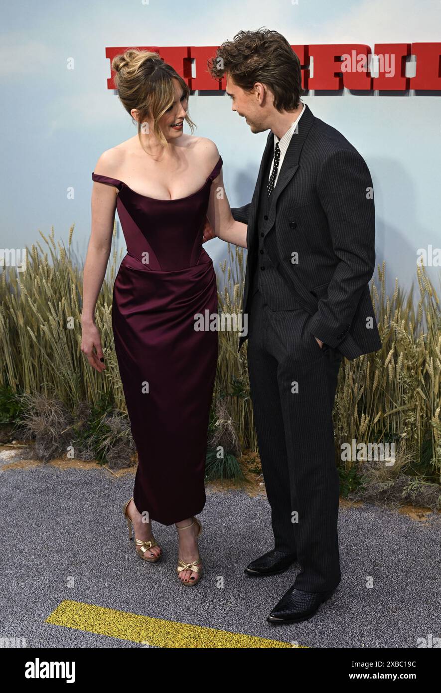 London, UK. June 11th, 2024. Jodie Comer and Austin Butler arriving at the London Gala Screening ...