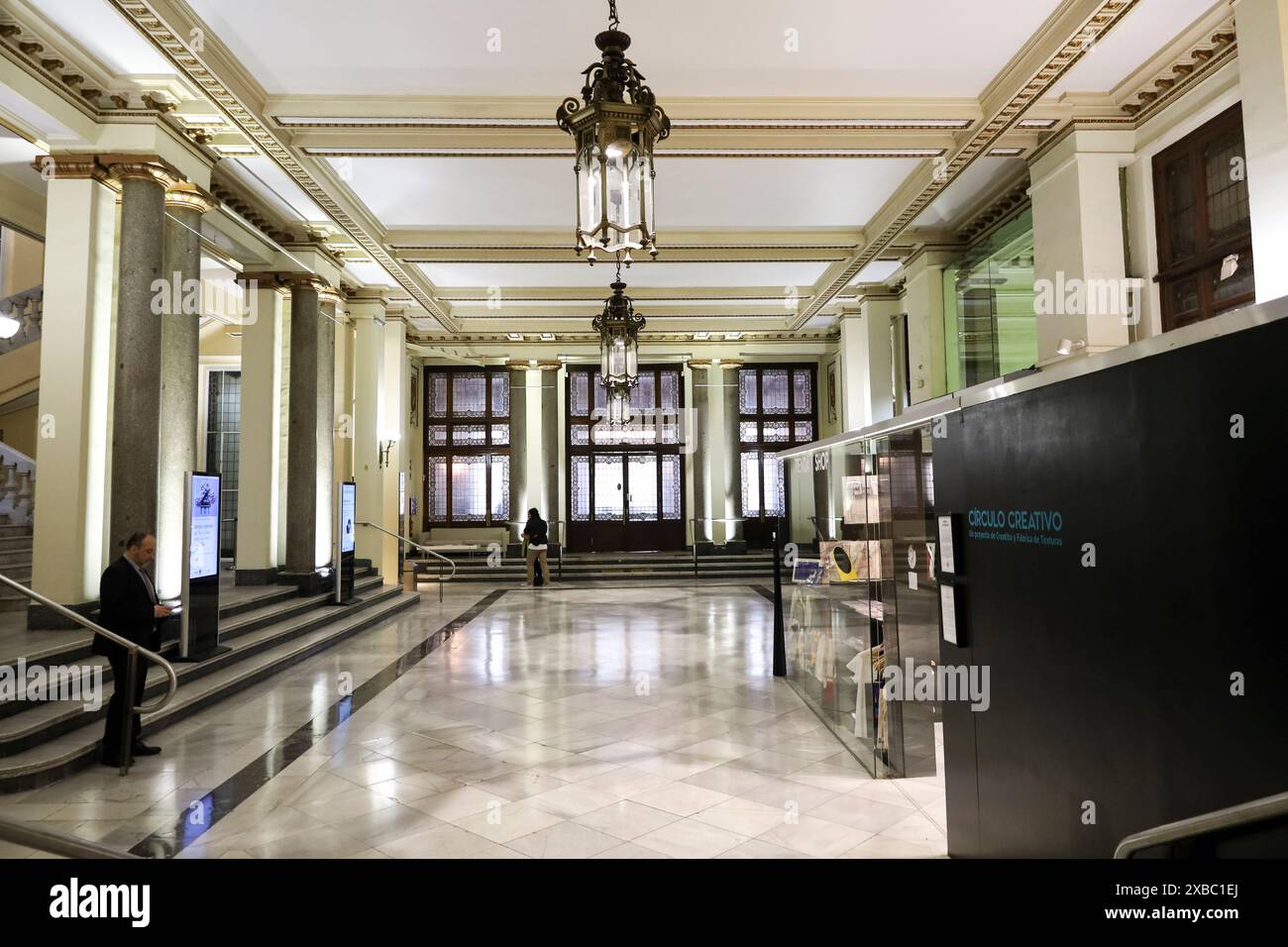 Madrid, Spain- April 8, 2024: Architectural details of Circulo de ...