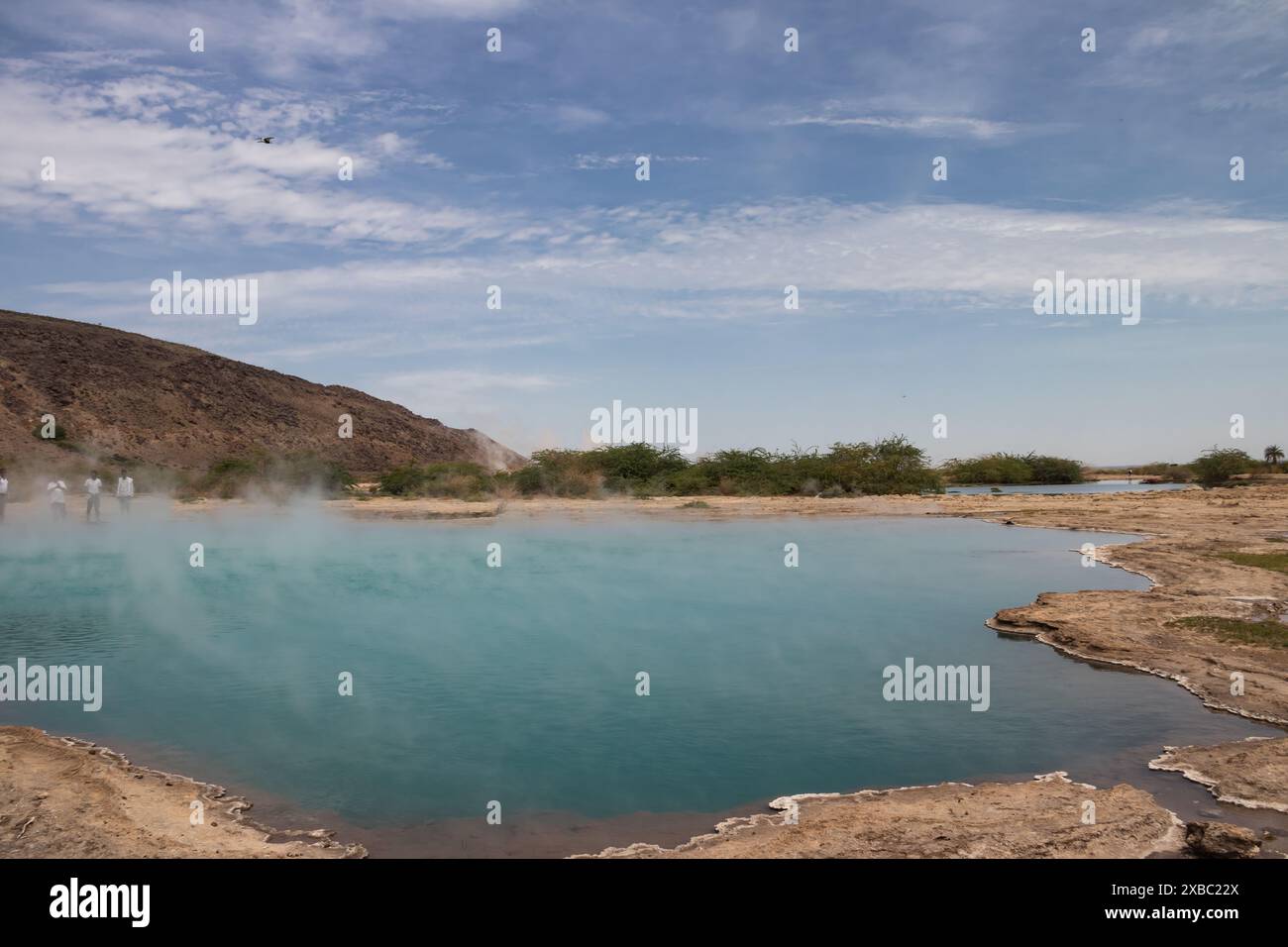 Alolabad geothermal area in Ethiopia with surreal landscape of colorful ...
