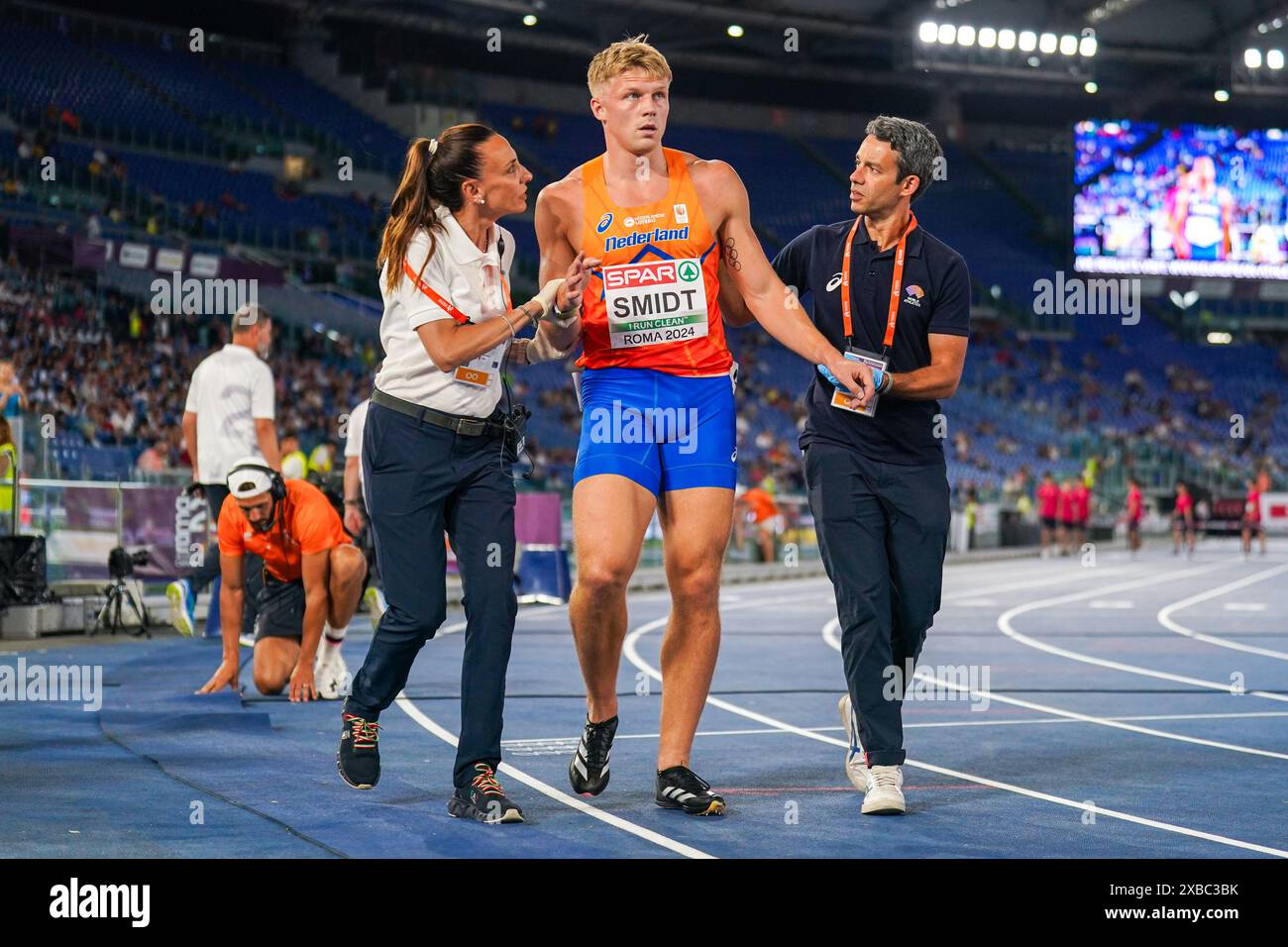 ROME, ITALY - JUNE 11: Nick Smidt of the Netherlands looks exhausted ...