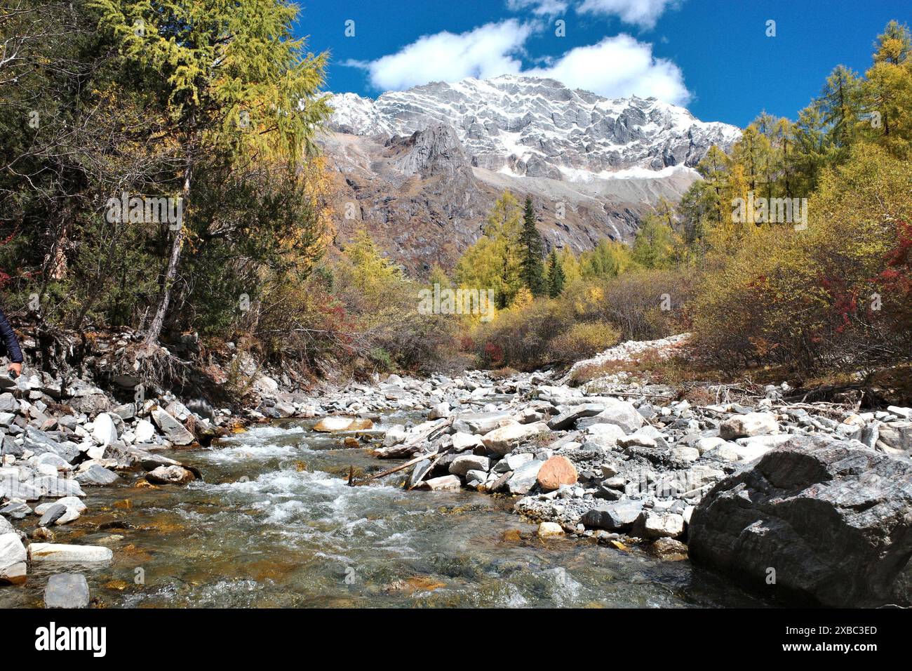 The Autumn in Siguniang Mountain at west of the capital city of Chengdu ...