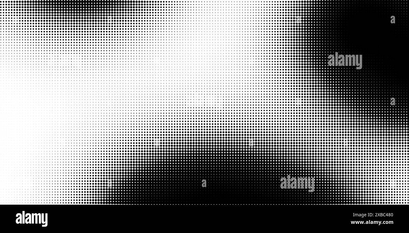halftone noise gradient texture. Retro pixelated comic horizontal ...
