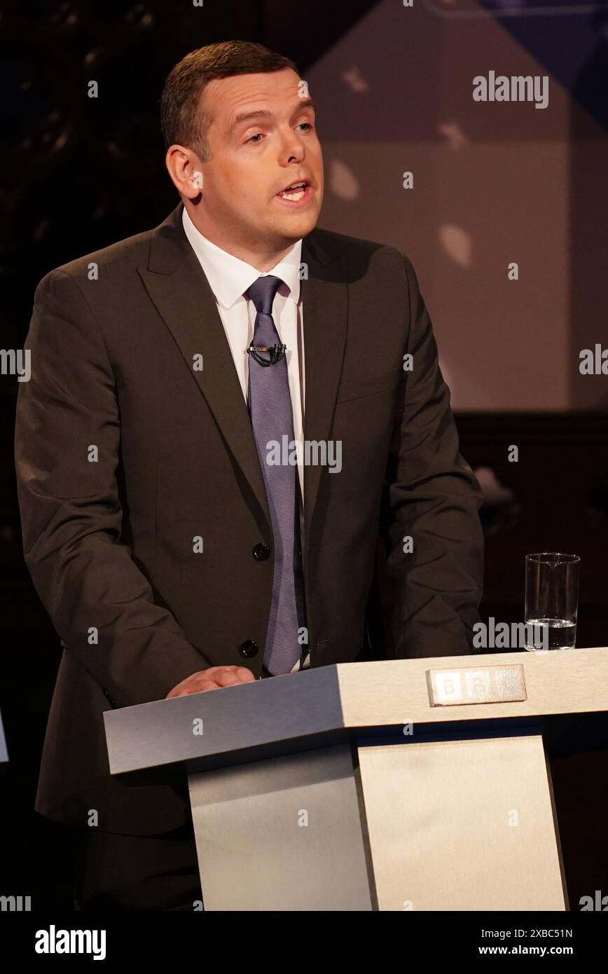 Scottish Conservative leader Douglas Ross, during a General Election ...