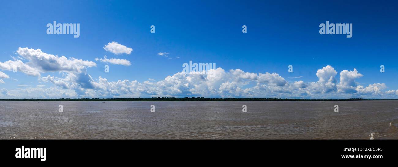Panorama Amazon river landscape west of Tefé in Brazil Stock Photo - Alamy