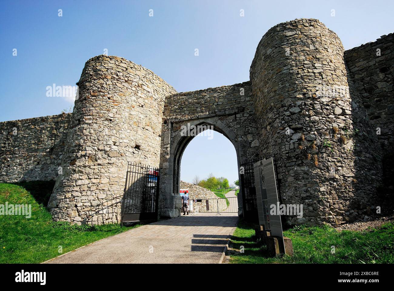Gate for entry to Devin castle, Slovakia Stock Photo - Alamy