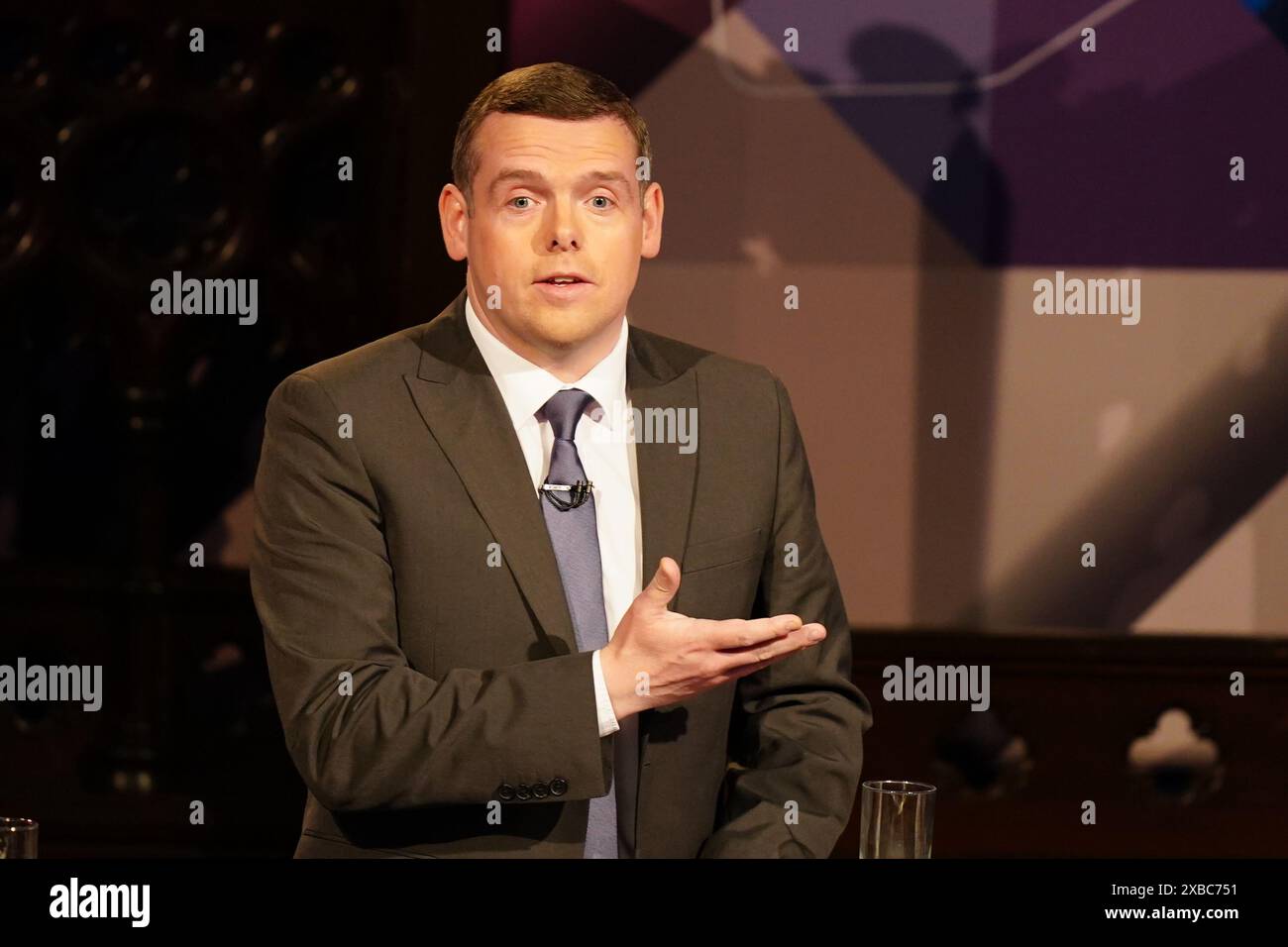 Scottish Conservative leader Douglas Ross, during a General Election ...