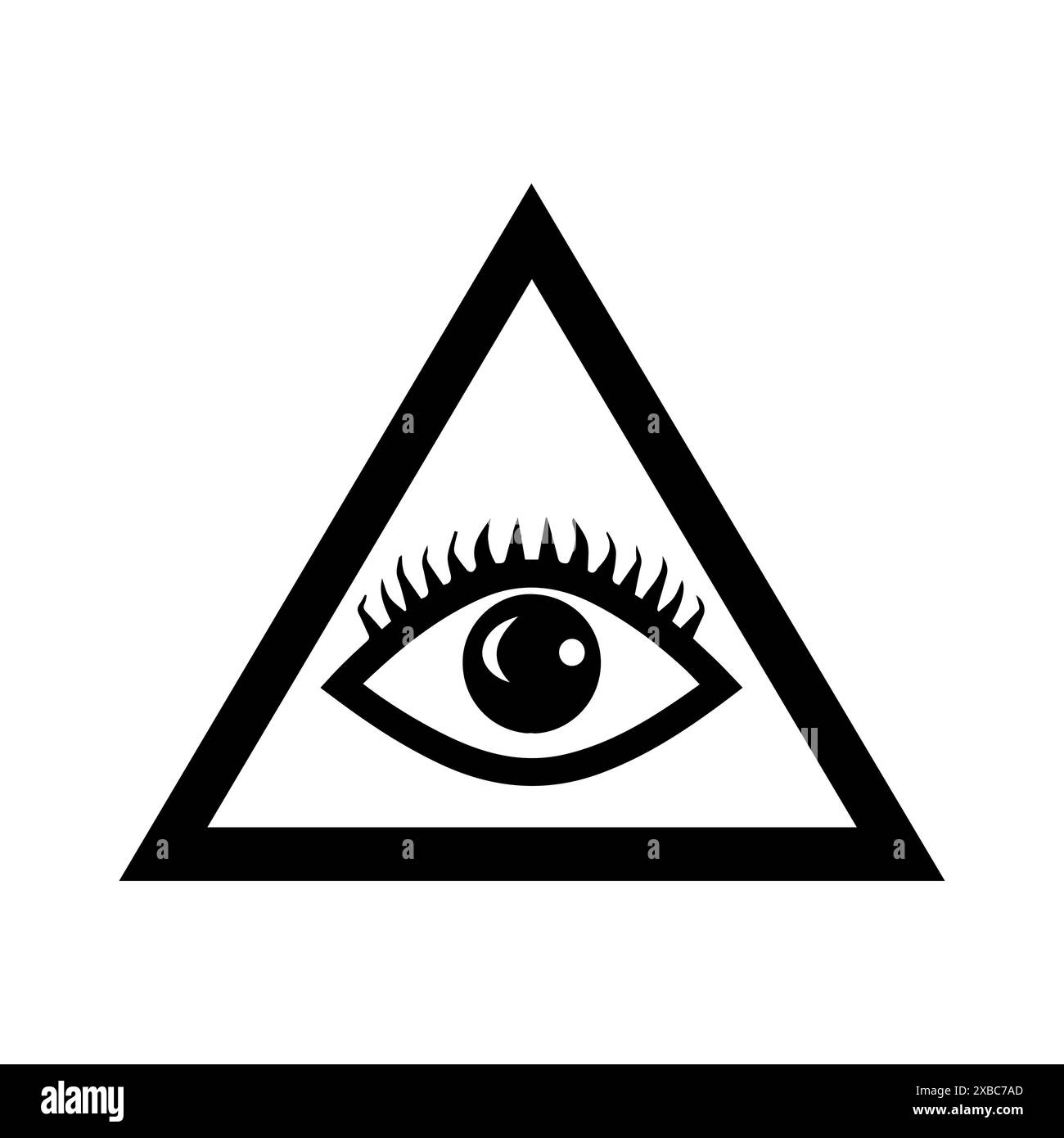 Triangle Eye logo or modern line icon. Vector line art and icon design ...