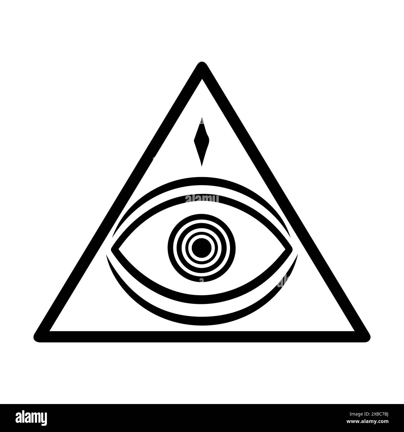 Triangle Eye logo or modern line icon. Vector line art and icon design ...