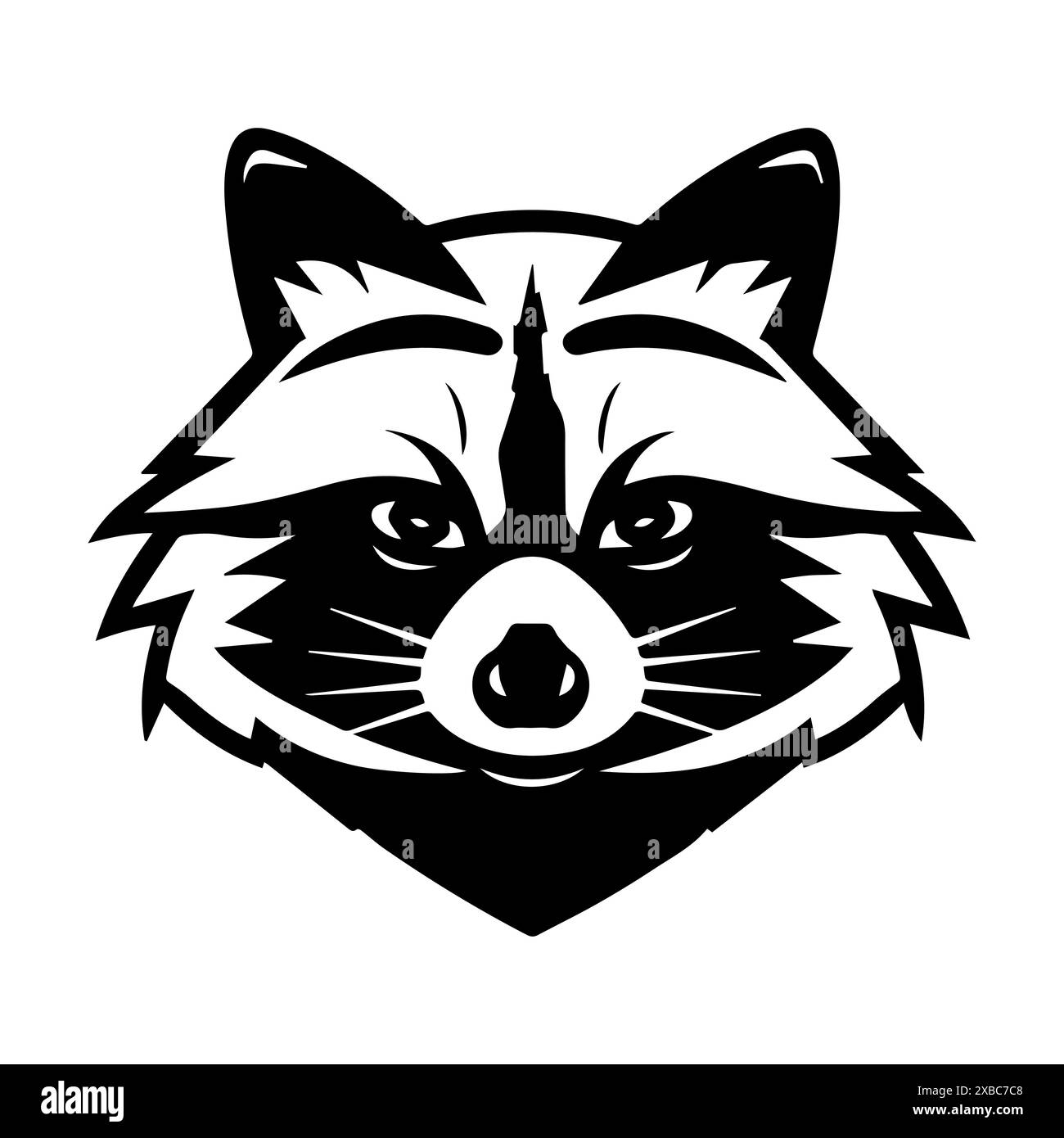 Raccoon Bandit logo or modern line icon. Vector line art and icon ...