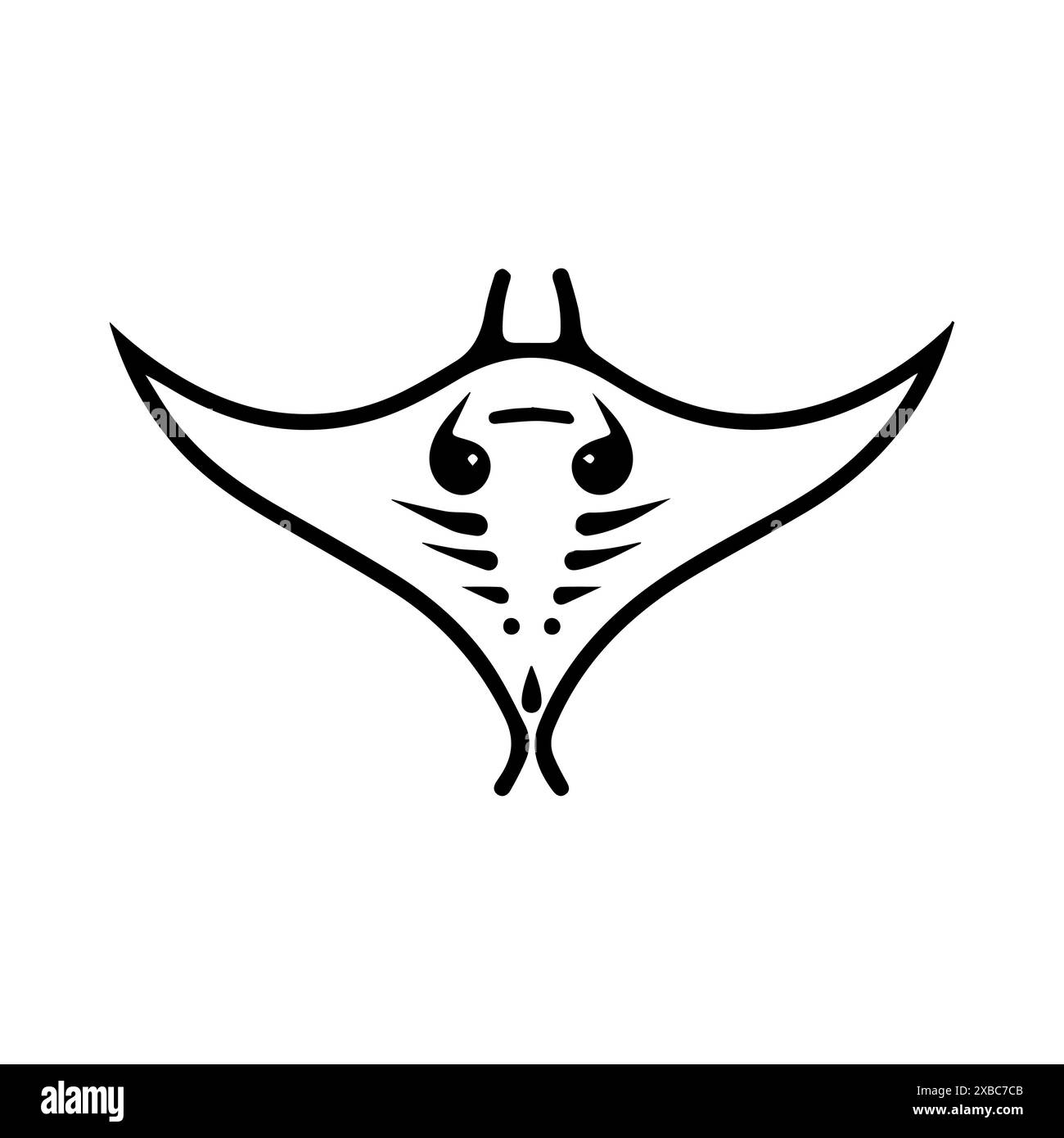 Manta logo or modern line icon. Vector line art and icon design with ...