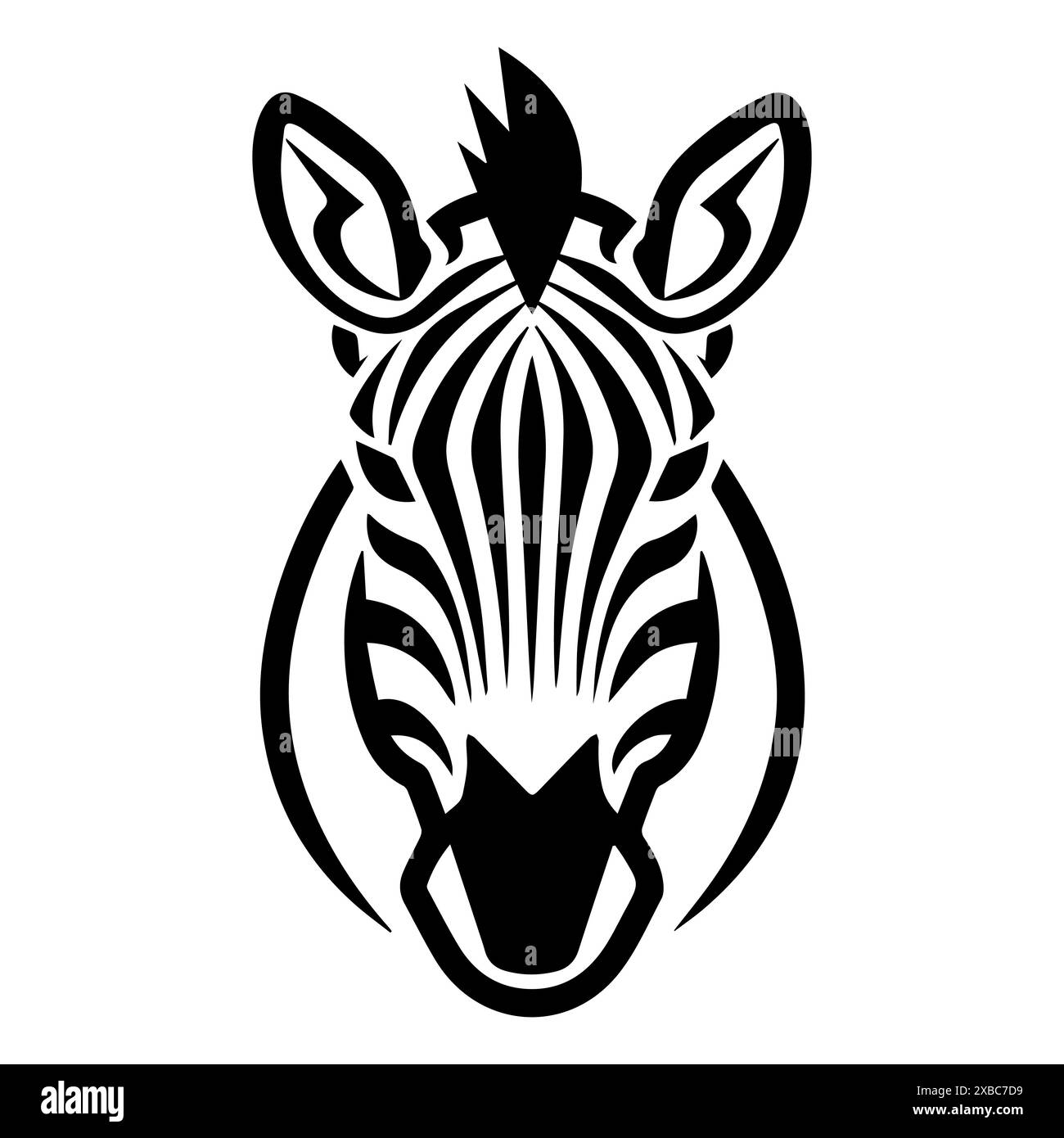 Zebra Head logo or modern line icon. Vector line art and icon design ...