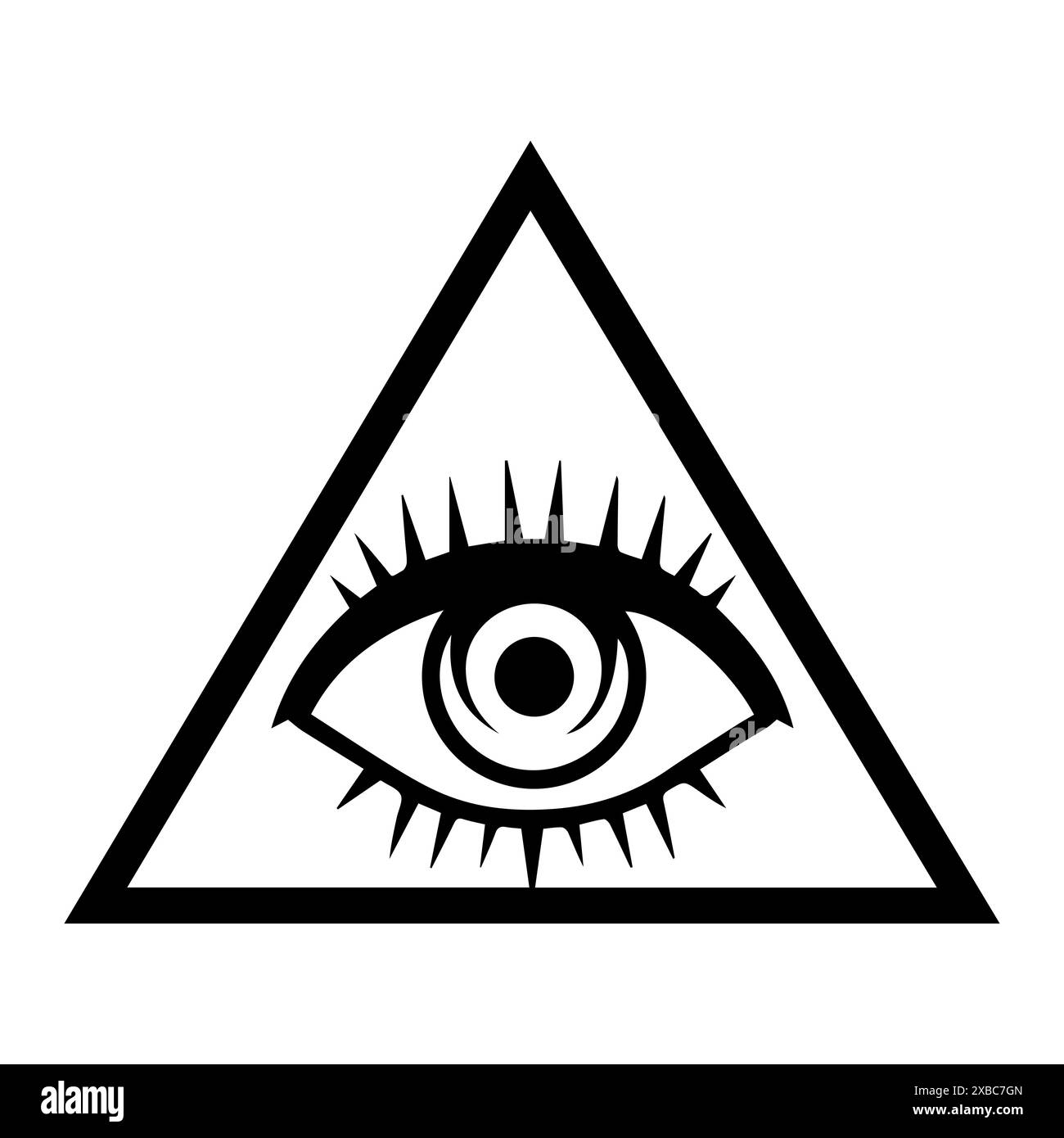 Triangle Eye logo or modern line icon. Vector line art and icon design ...