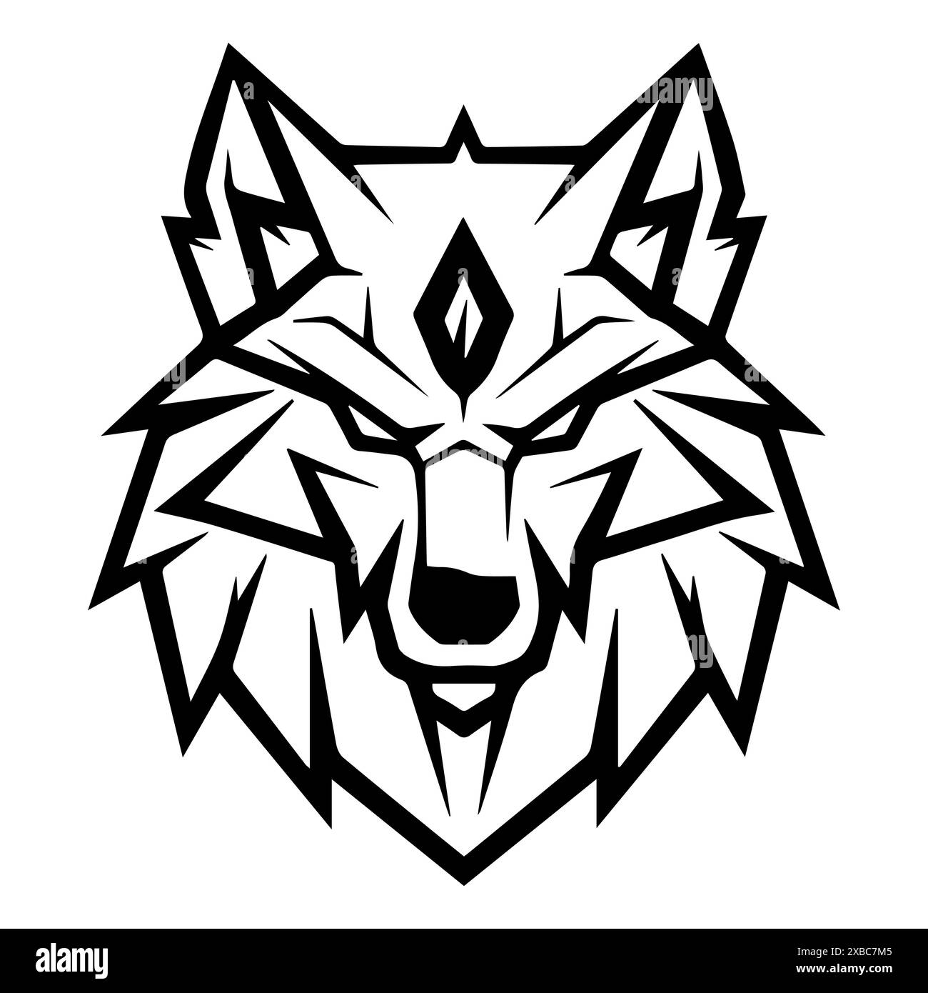 Wolf Knight logo or modern line icon. Vector line art and icon design ...