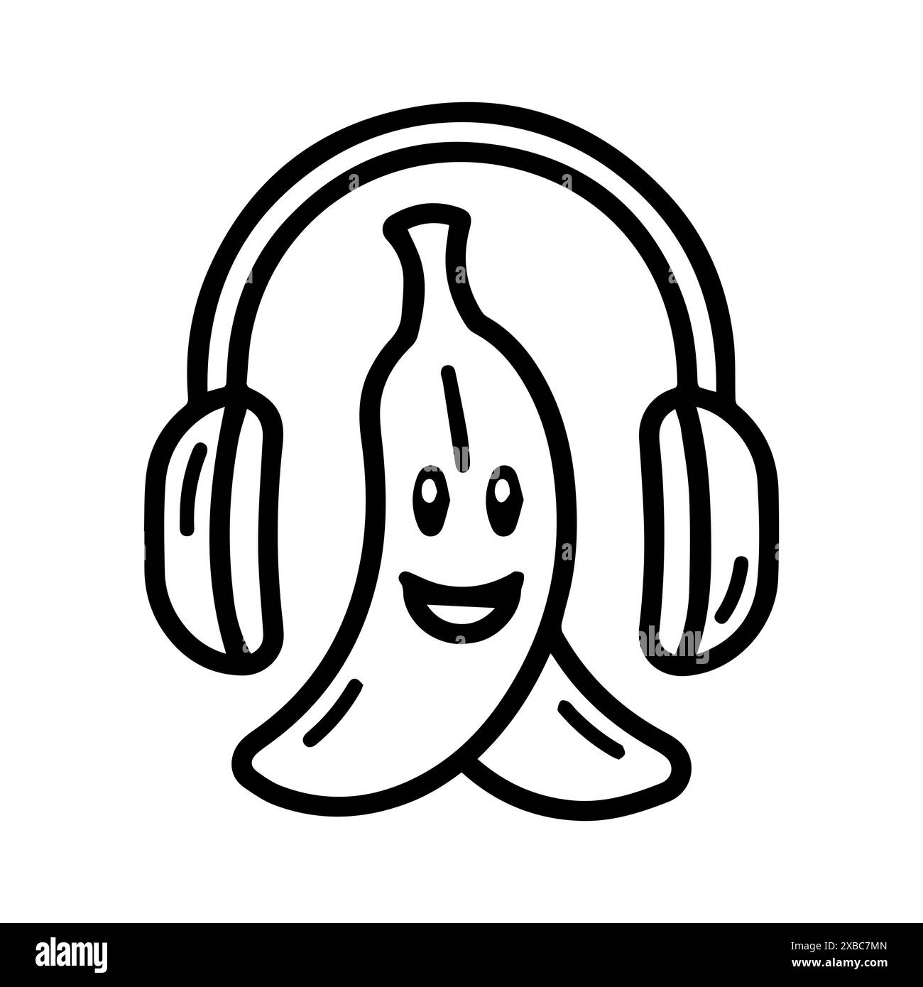 Banana Operator logo or modern line icon. Vector line art and icon ...