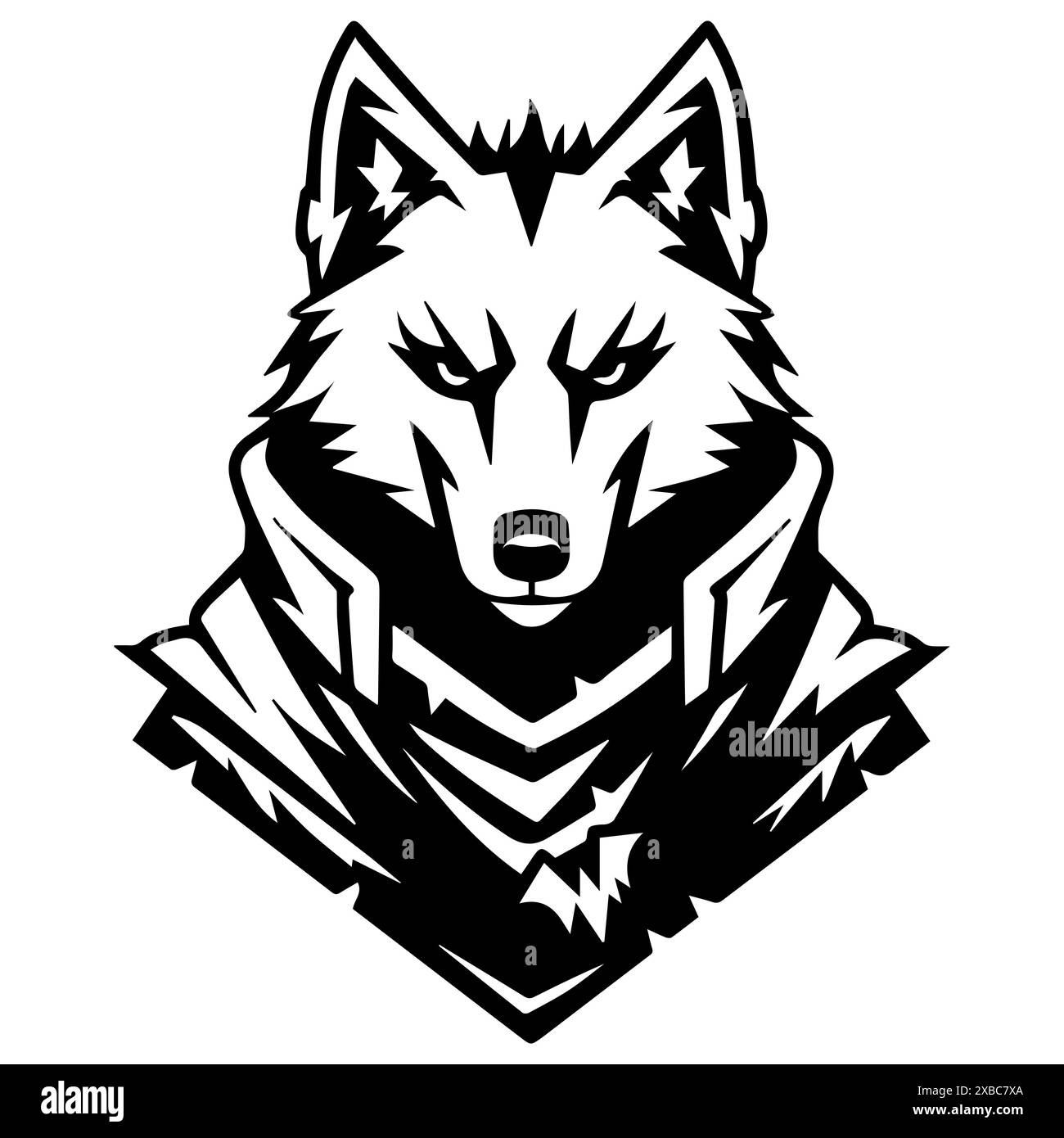 Wolf Knight logo or modern line icon. Vector line art and icon design ...
