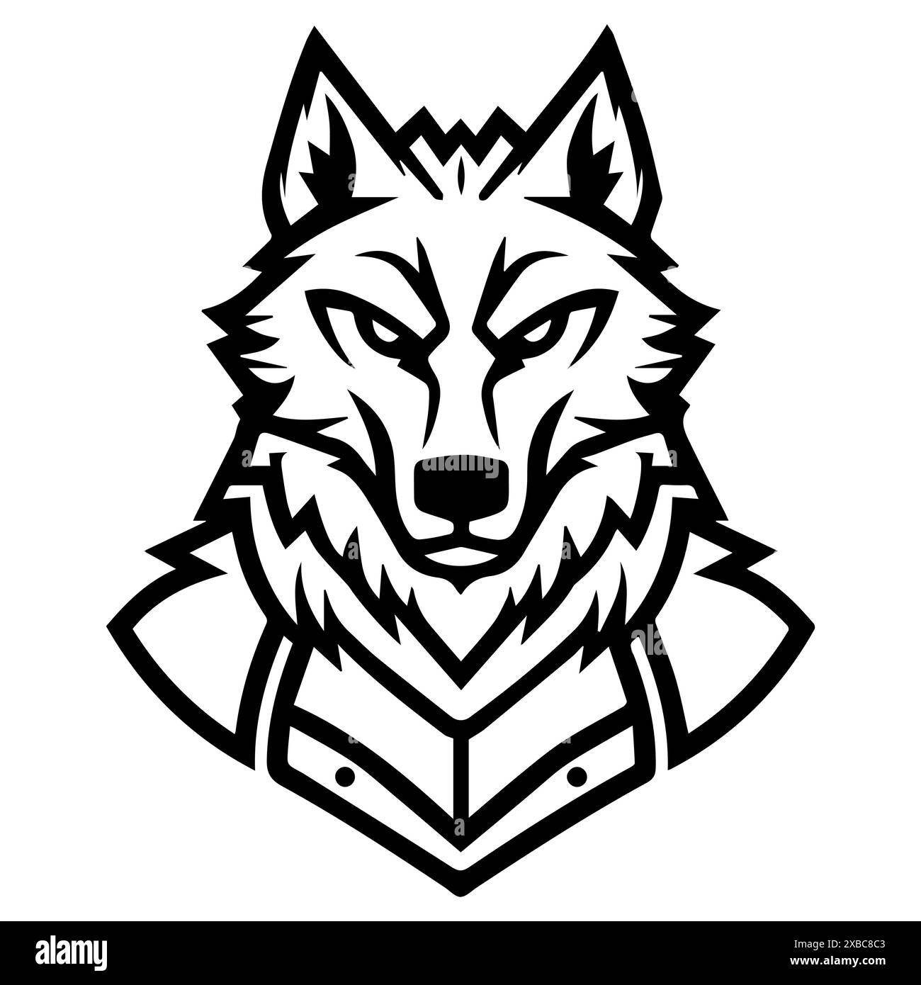 Wolf Knight logo or modern line icon. Vector line art and icon design ...