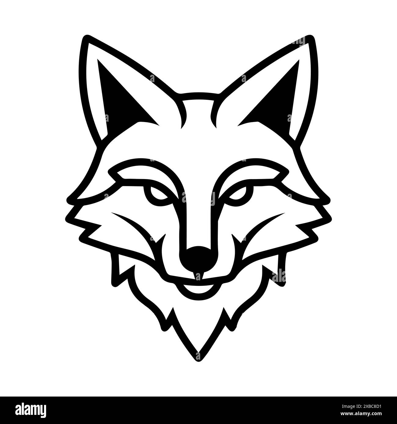 Fox Heraldic logo or modern line icon. Vector line art and icon design ...