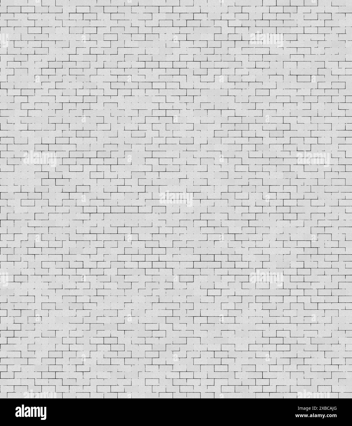 White brick wall with a repetitive and uniform rectangular brick ...