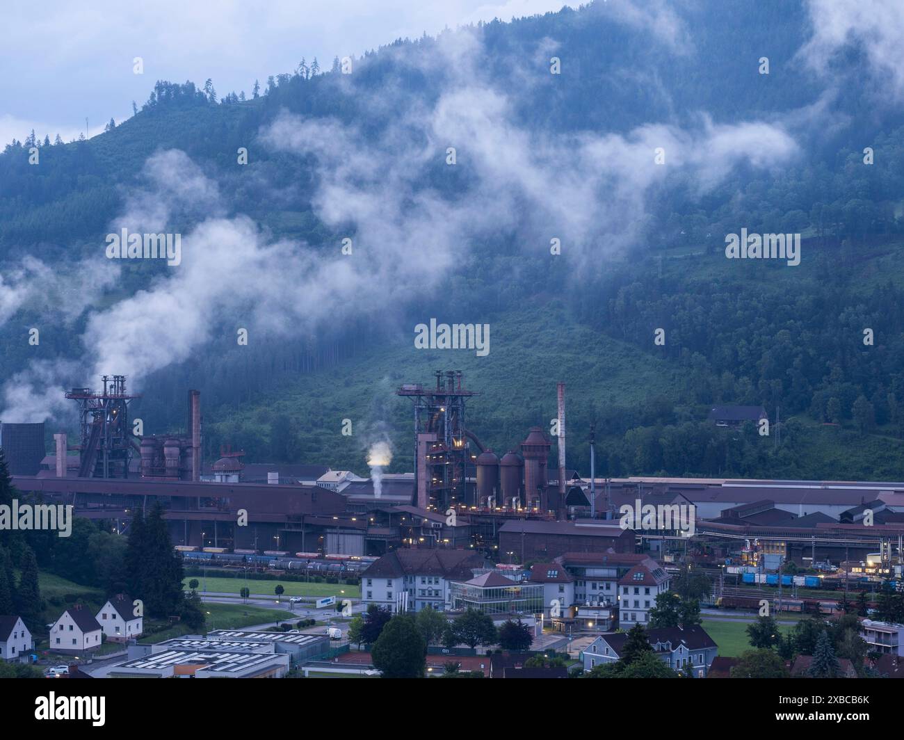 Voestalpine steelworks in the Donawitz district, known for the first application of the Linz ...