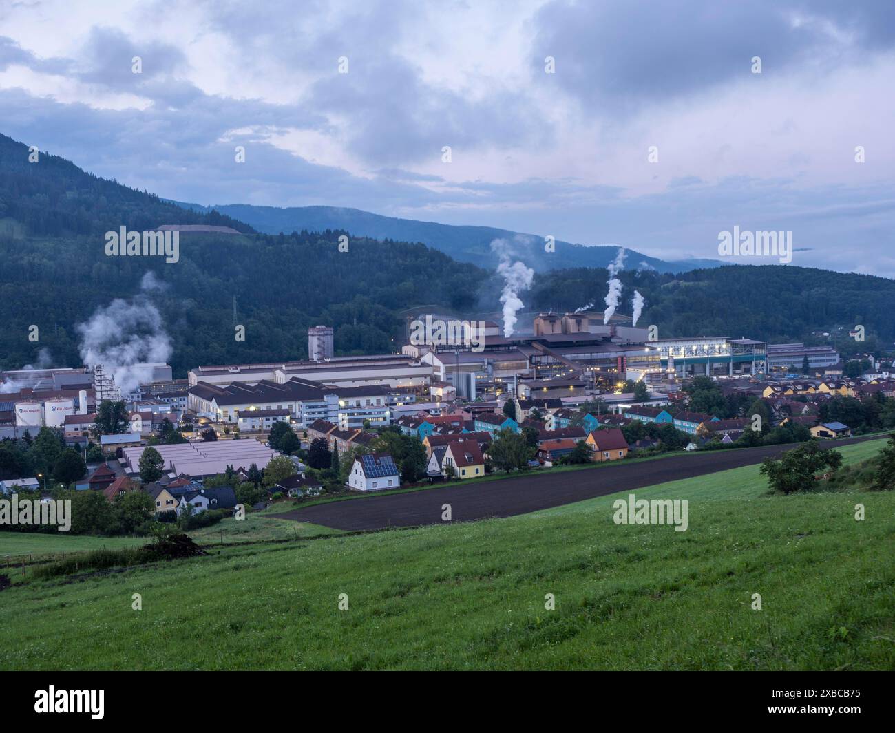 Voestalpine steelworks in the Donawitz district, known for the first ...