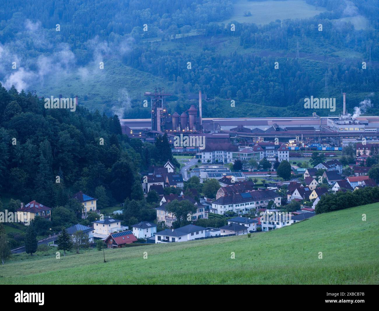 Voestalpine steelworks in the Donawitz district, known for the first ...