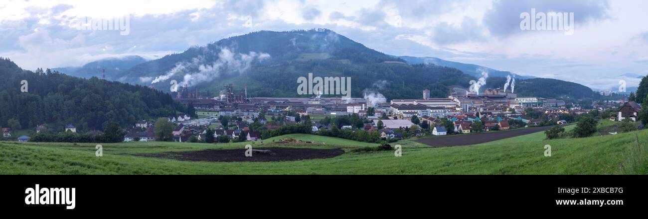 Voestalpine steelworks in the Donawitz district, known for the first ...