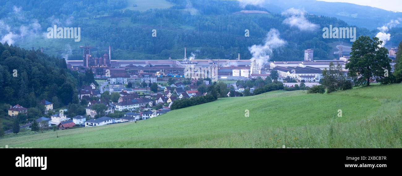 Voestalpine steelworks in the Donawitz district, known for the first ...