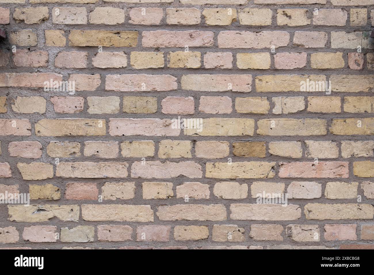 Ochre-coloured brick wall, Gothenburg, Vaestra Goetalands laen, Sweden ...