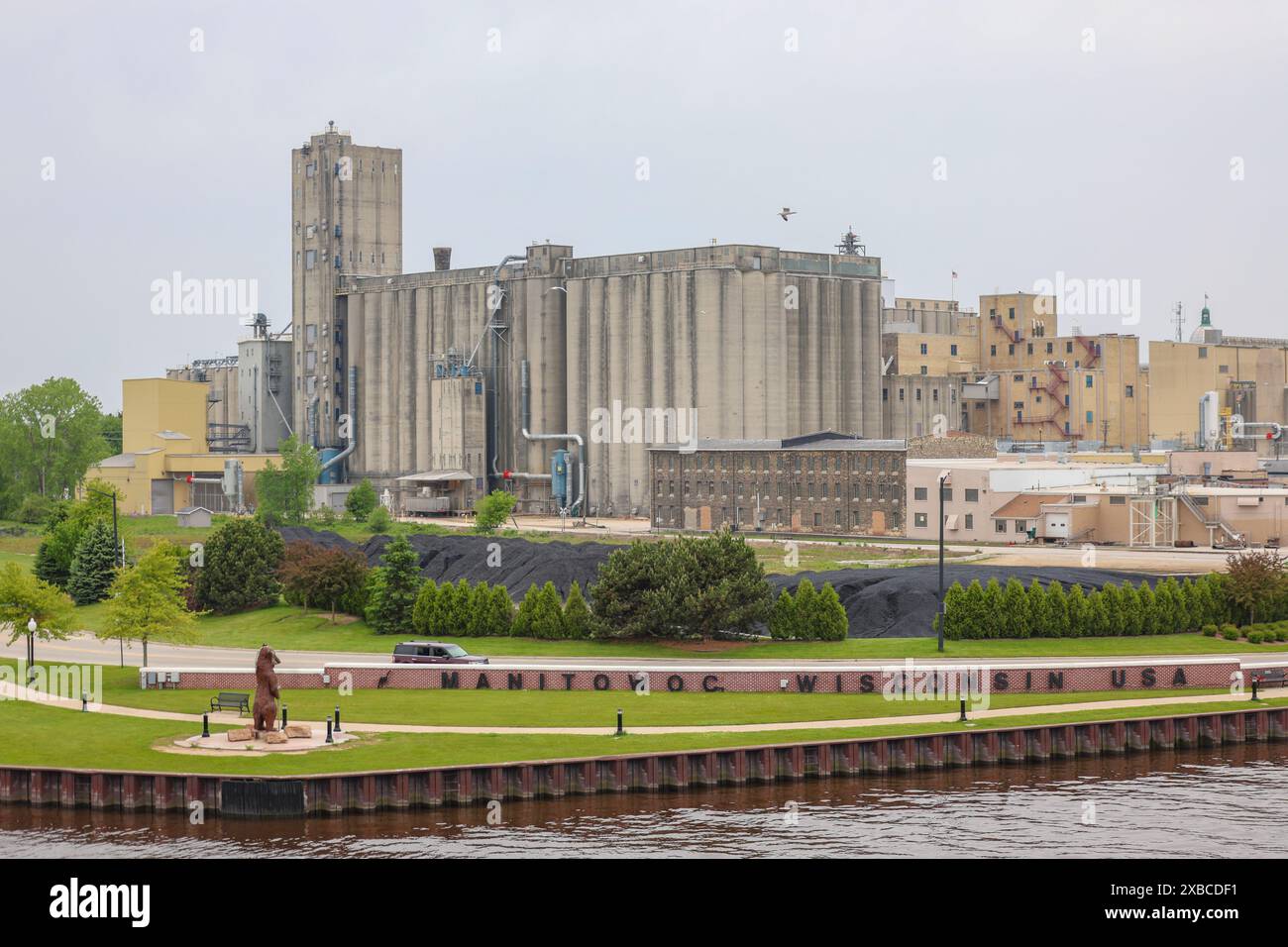 An industrial facility in Manitowoc, Wisconsin, USA, with a mix of ...